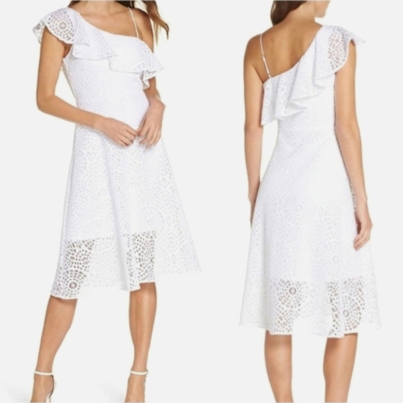 Lilly Pulitzer | Dresses | Lilly Pulitzer Calisto White One Shoulder ...